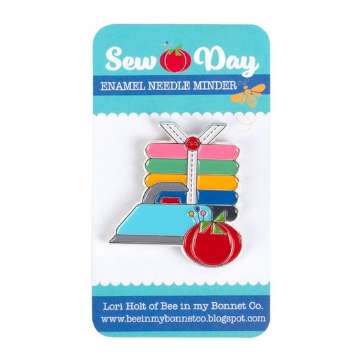 Sew Day Enamel Needle Minder Lori Holt of Bee in my Bonnet Co.